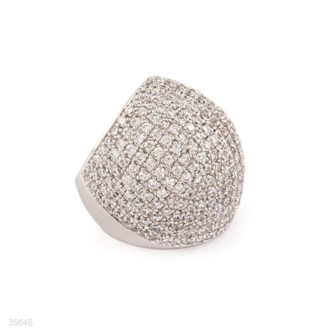 Buy Dazzling full paved silver ring Online in Pakistan On Tesoro at ...