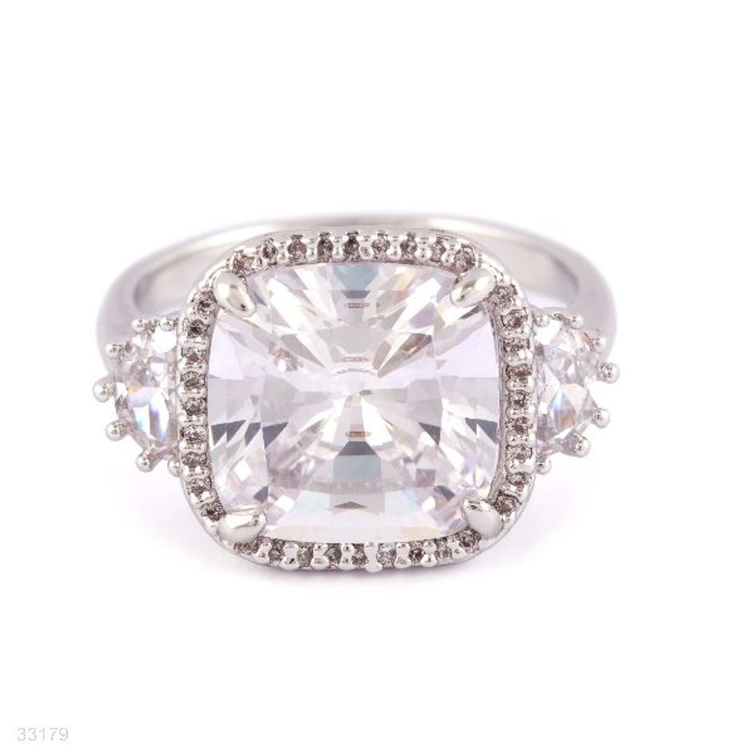 Buy Enchanting Silver Cushion Cut Ring Online in Pakistan On Tesoro at ...