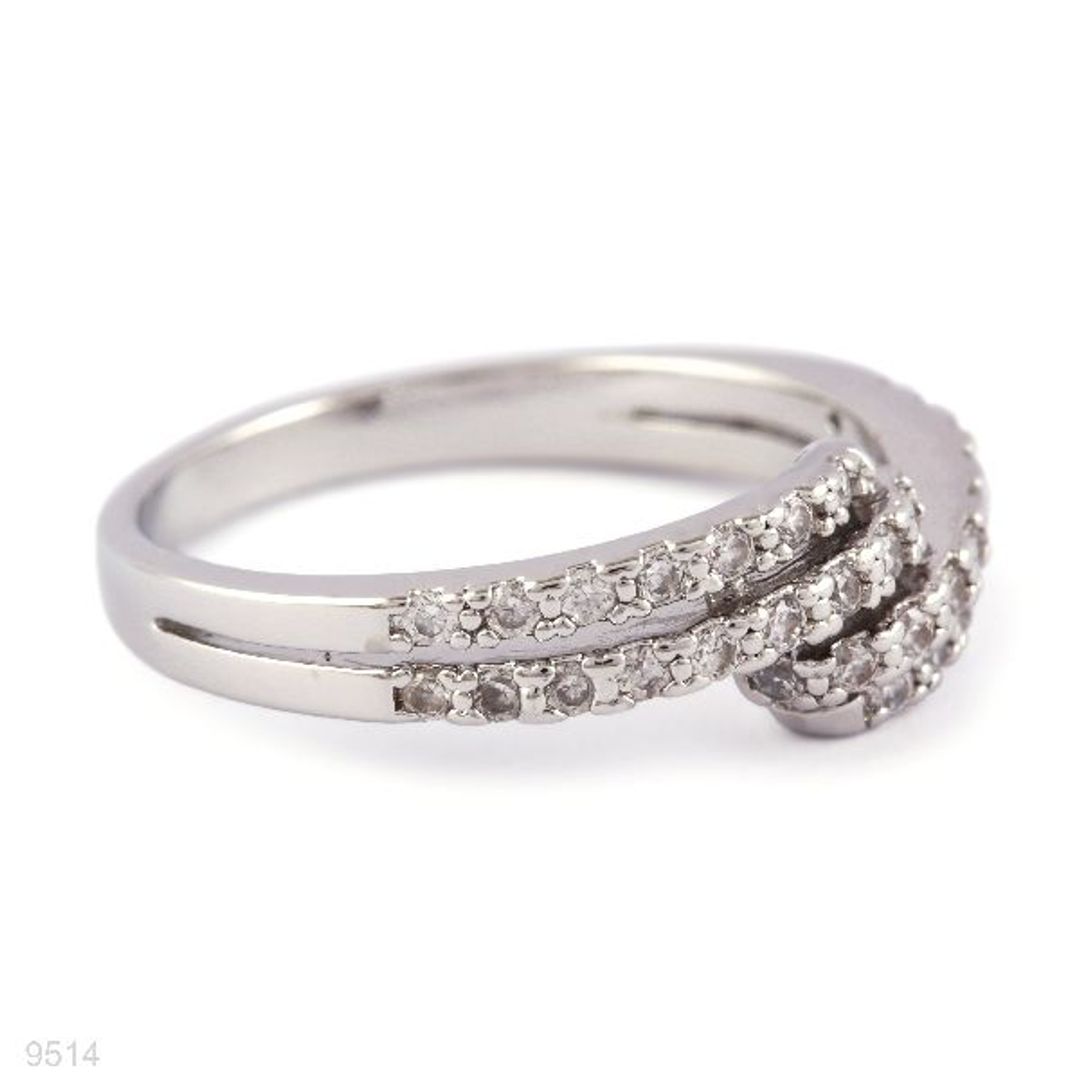 Buy Stylish Double Overlap Silver Ring Online in Pakistan On Tesoro at ...